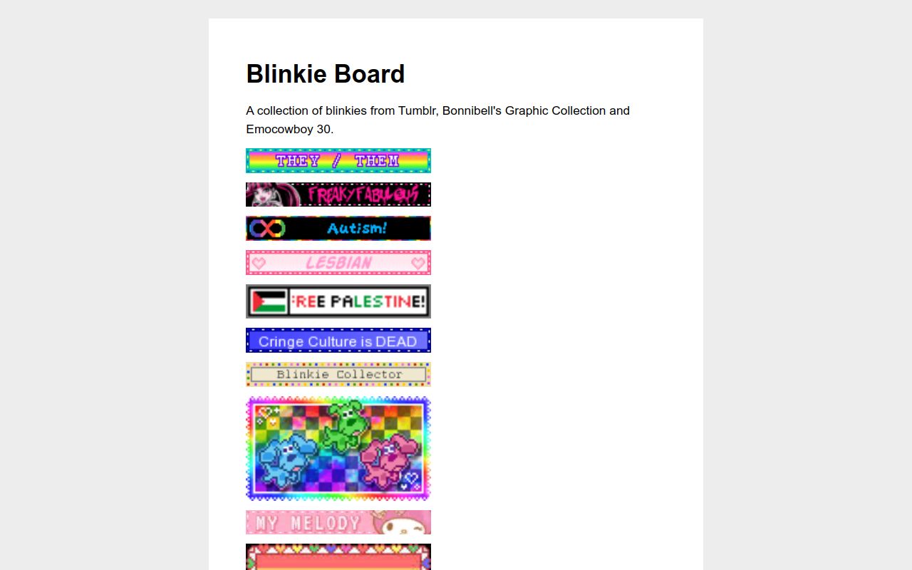 Blinkie Board: P1